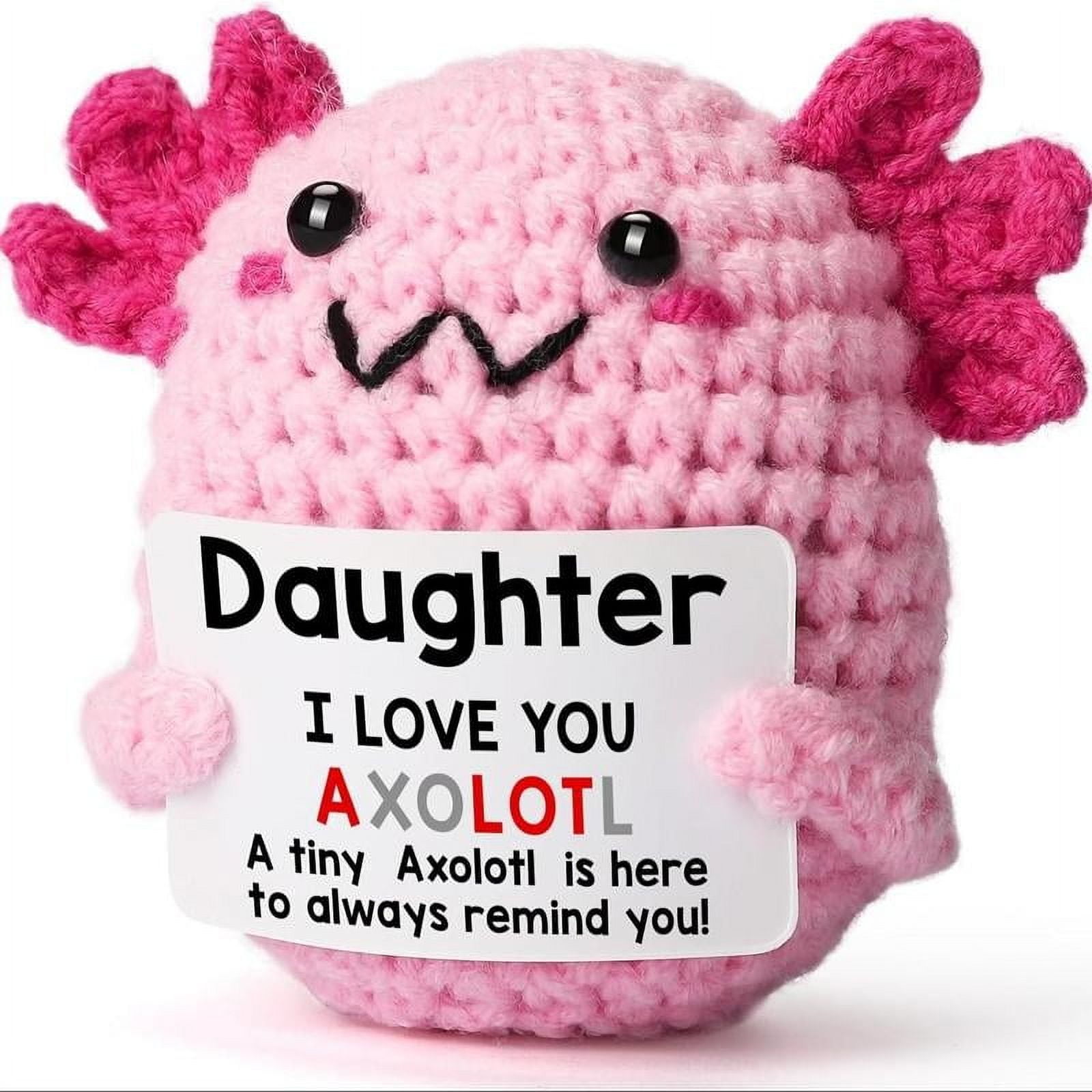 Crochet Axolotl Doll, 1 Count Cute Axolotl Doll, Birthday Gift for ...