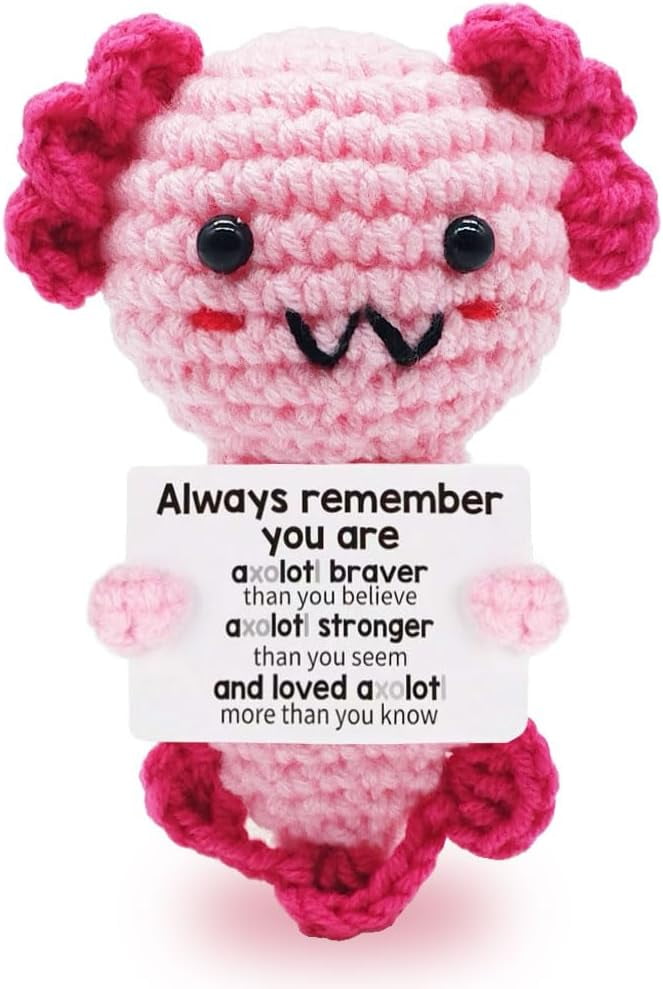 Crochet Axolotl Positive Animal Handmade Emotional Support Gifts for ...