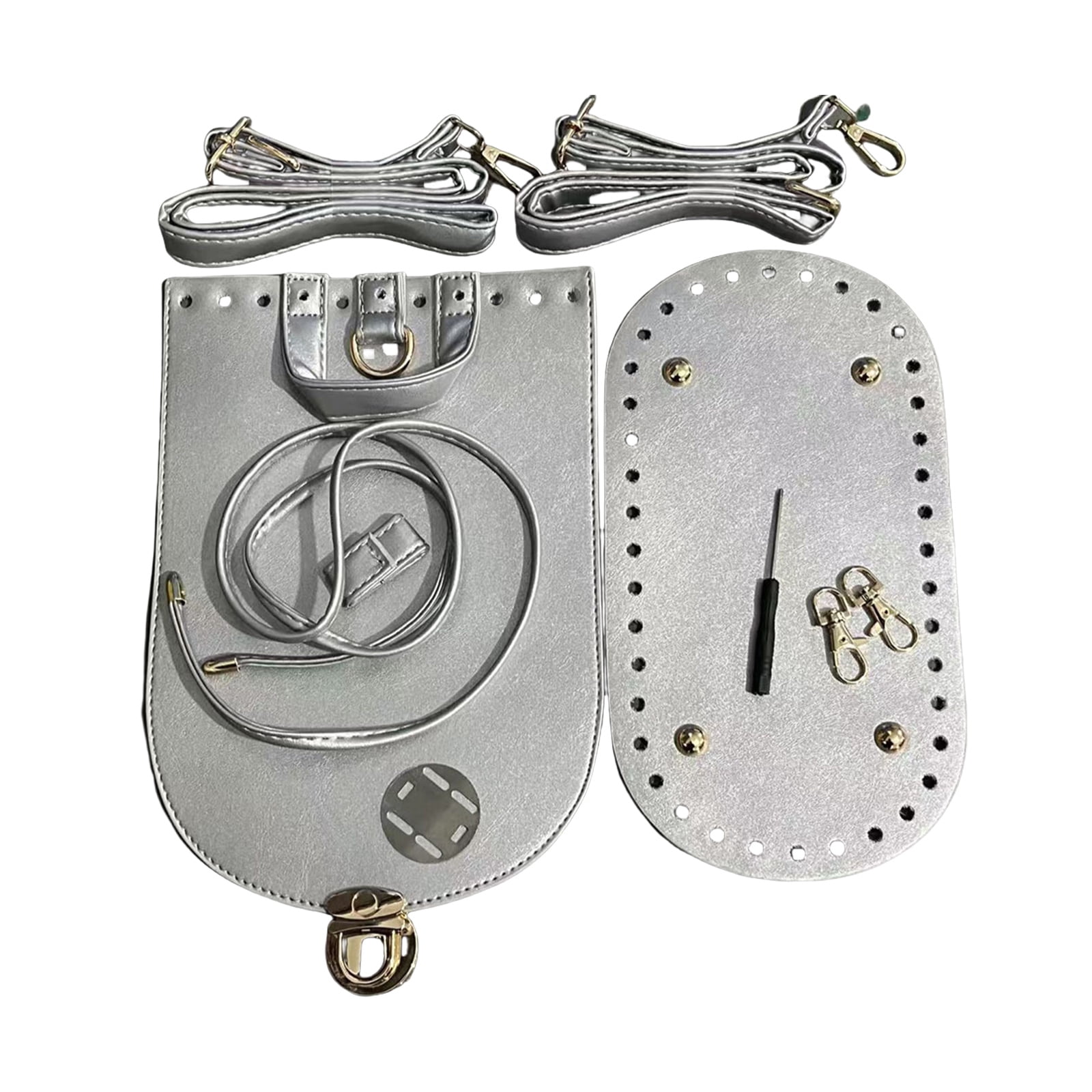 Crochet Bag Making Set With PU Leather Backpack Bottom Base Covers ...