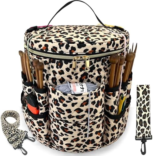 Crochet Bag Organizer – Durable Heavy Duty Yarn Storage Spacious 6L ...