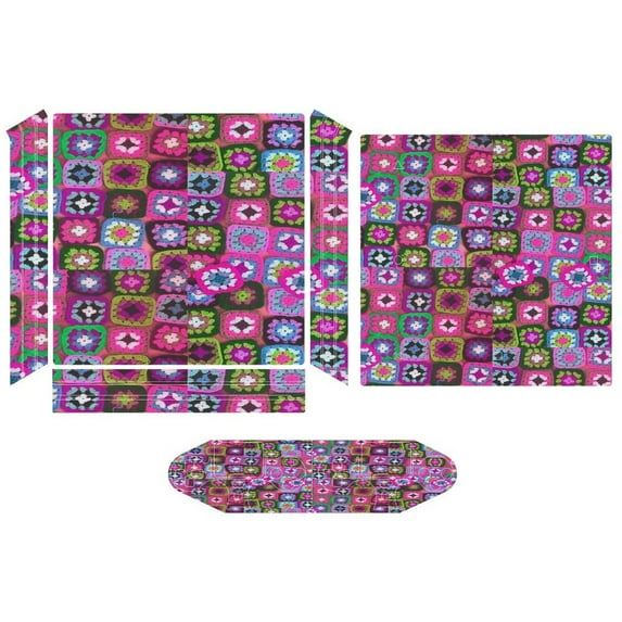 Crochet Blanket Granny Square Vintage PS4/PS4 Pro/PS4 Slim Skin Sticker ...