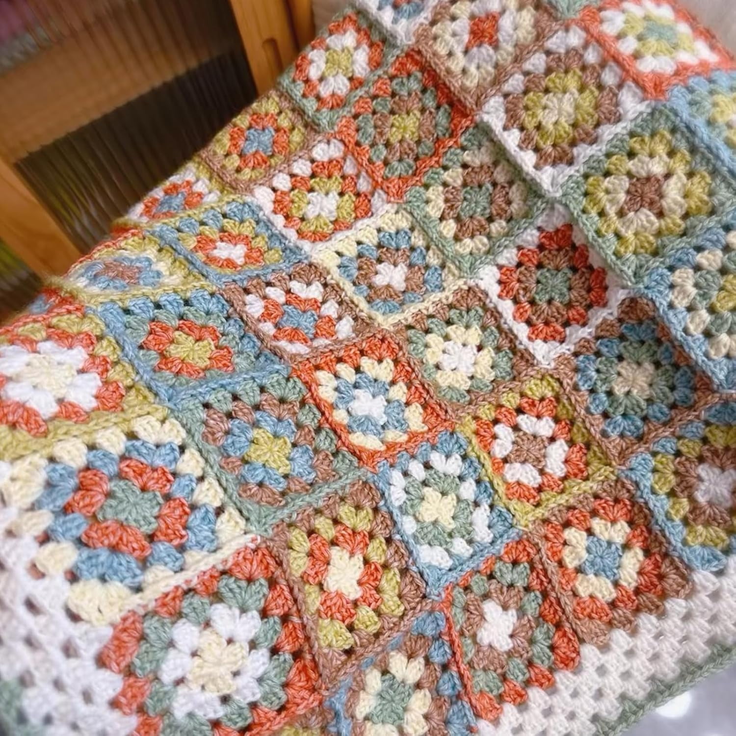 Crochet Blanket Kit For Beginners | Granny Square Pattern | All In One ...