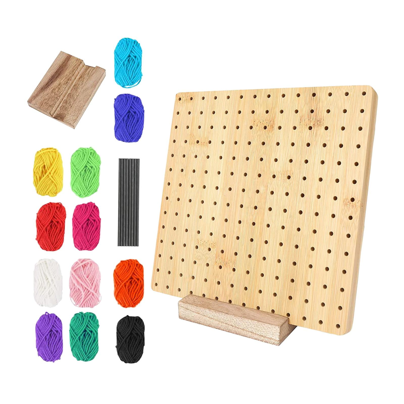 Crochet Blocking Board Pegboard for Crochet with Pins 12 Colors Woolen ...