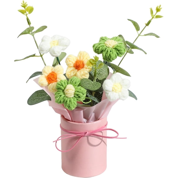 Crochet Bouquet, Valentine's Day Crochet Bouquet of , Daisy Artificial ...