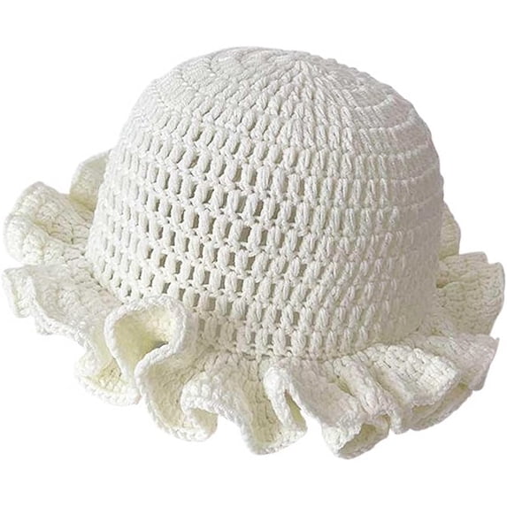 Crochet Bucket Hat Women Trendy Knit Floppy Cap Cute Boho Handmade ...