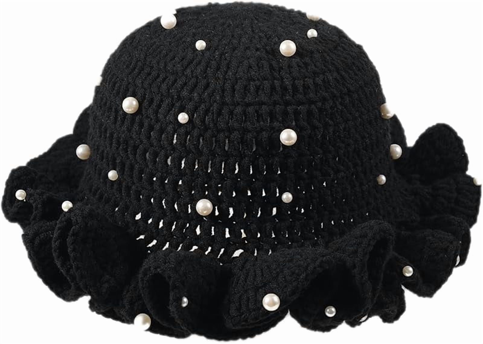 Crochet Bucket Hat Women Trendy Knit Floppy Cap Cute Boho Handmade ...