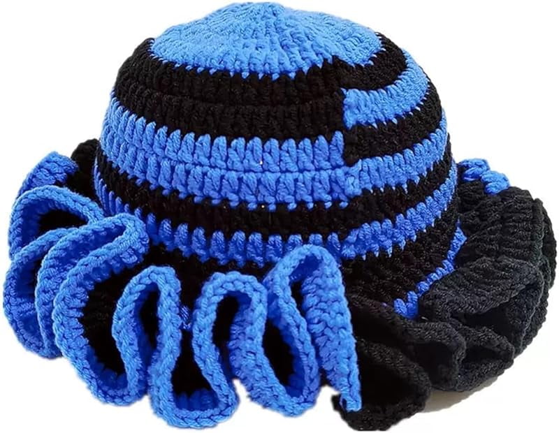 Crochet Bucket Hat for Womens Knitted Hat Trendy Fisherman Hat Foldable ...