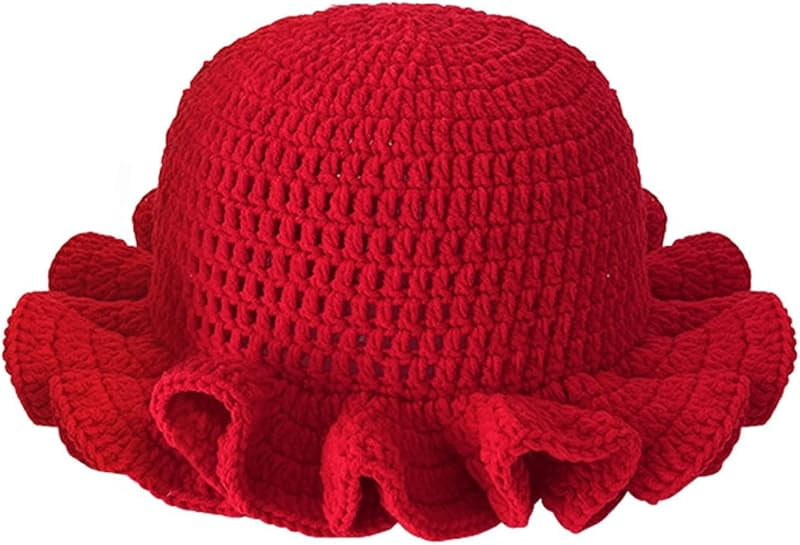 Crochet Bucket Hat for Womens Knitted Hat Trendy Fisherman Hat Foldable ...