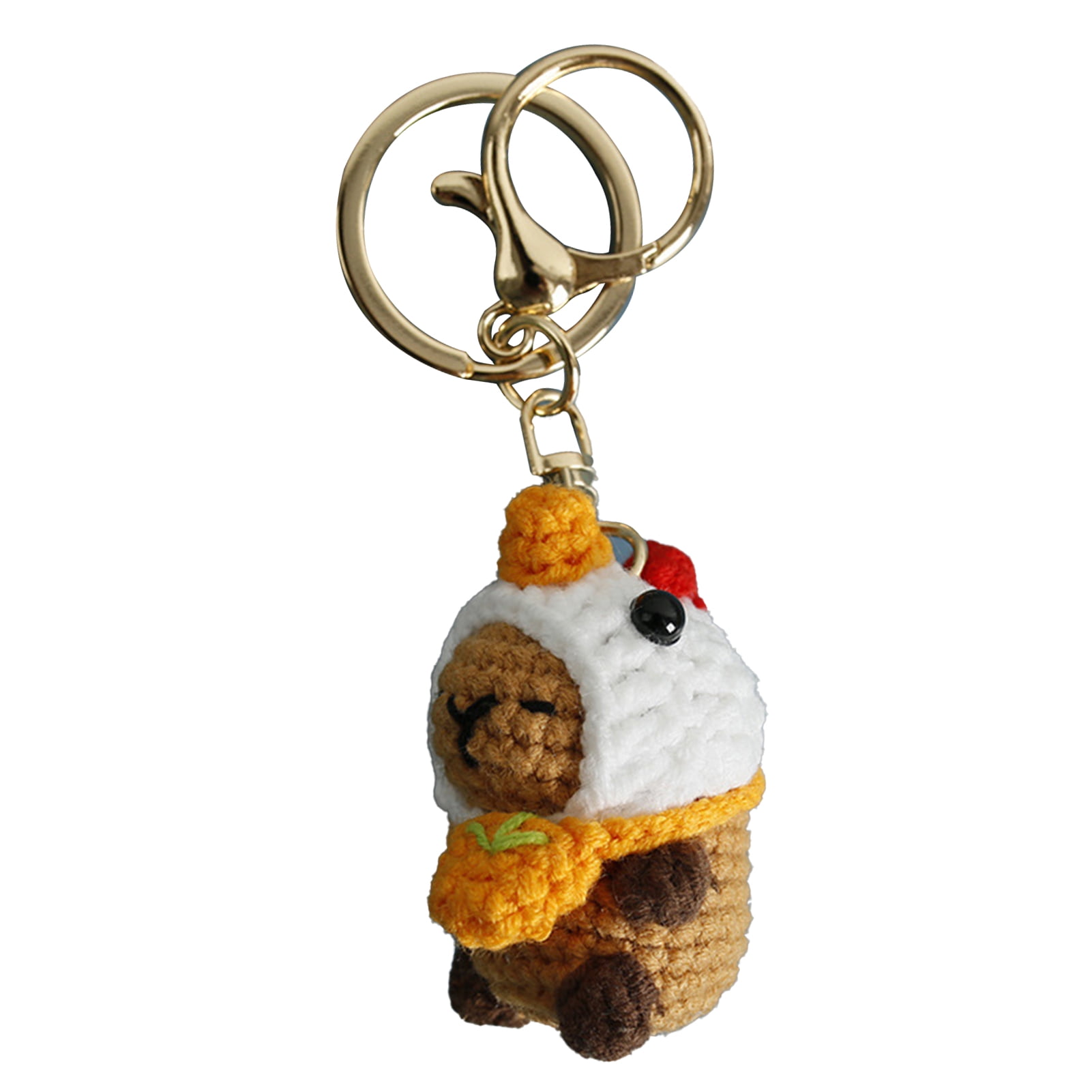 Crochet Capybara KeychainAnimal Key Rings For Car KeysClothes dressing ...