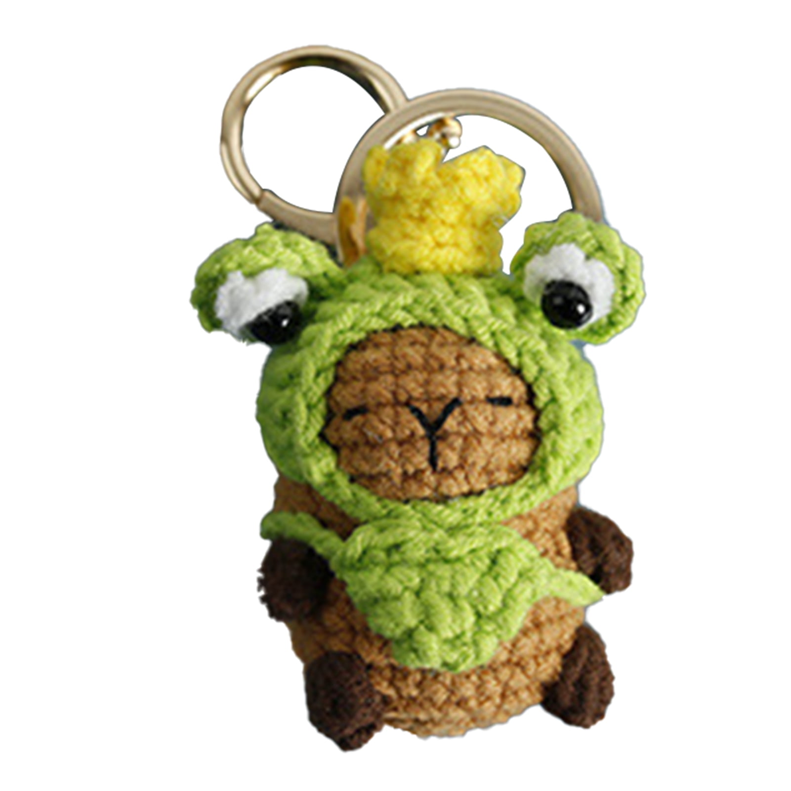 Crochet Capybara KeychainAnimal Key Rings For Car KeysClothes dressing ...