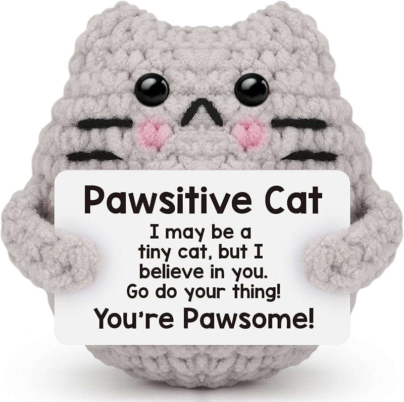 Crochet Cat Easter Basket Stuffers Positive Cat Crochet for Friend for ...