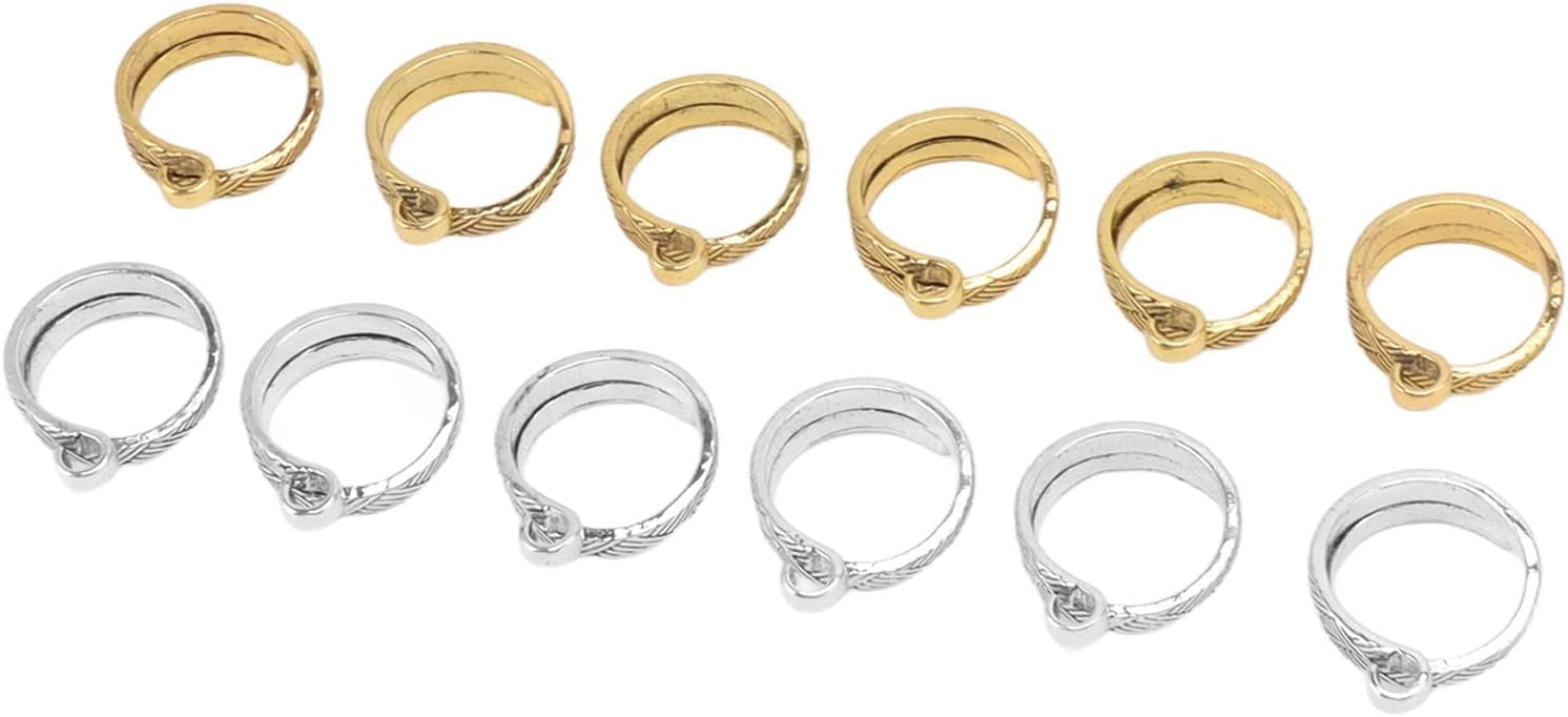 Crochet Finger Guard, Professional 12Pcs Crochet Ring Prevent Injury ...