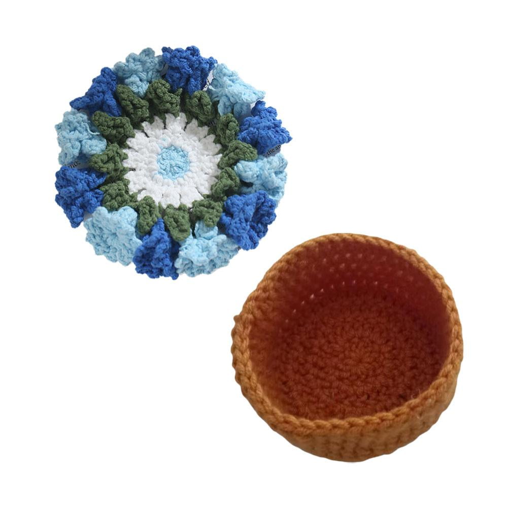 Crochet Flower Blanket Coasters,Finished Handmade Vintage Crochet ...