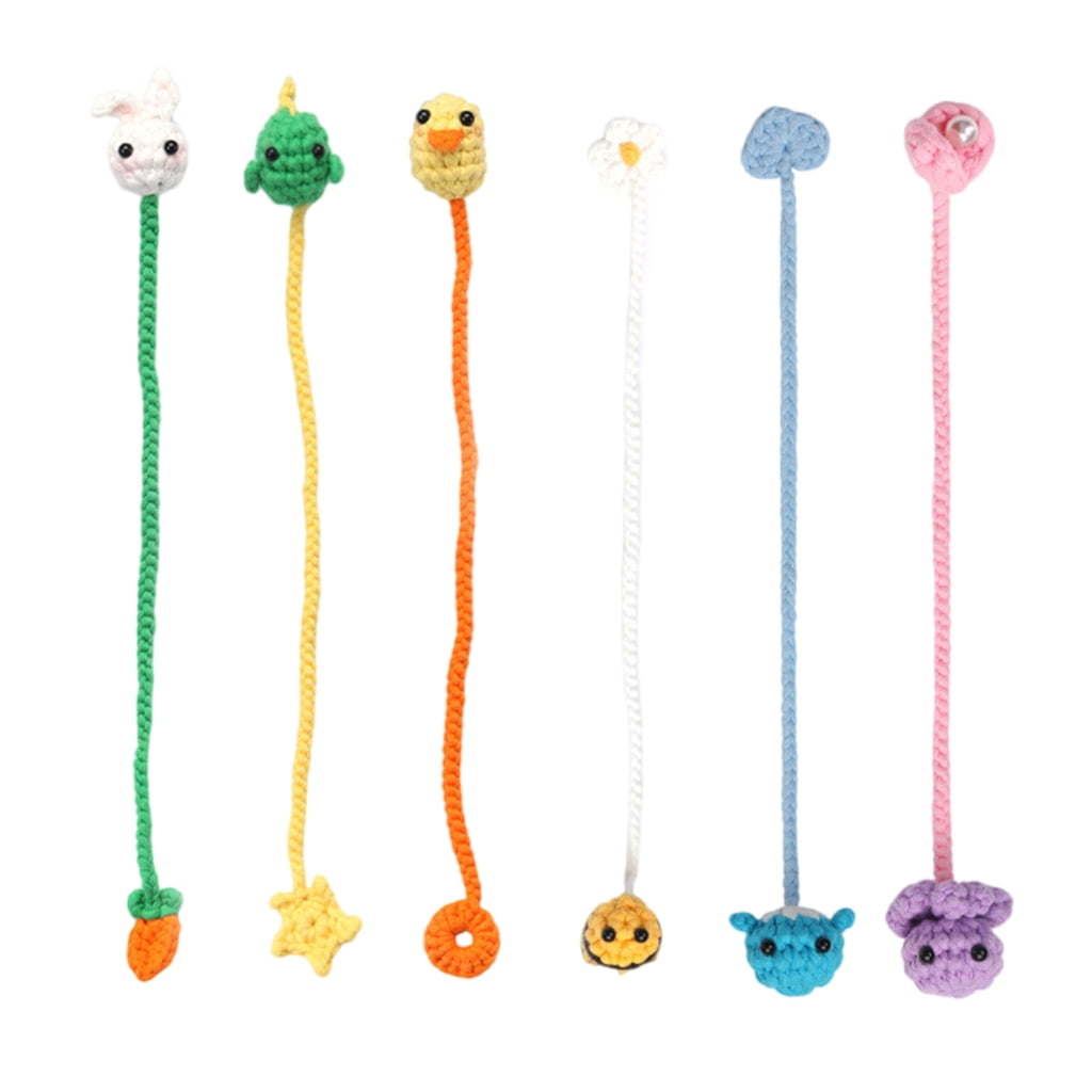 Crochet Flower Bookmarks Set Knitting Supplies with Step-by-Step Video ...
