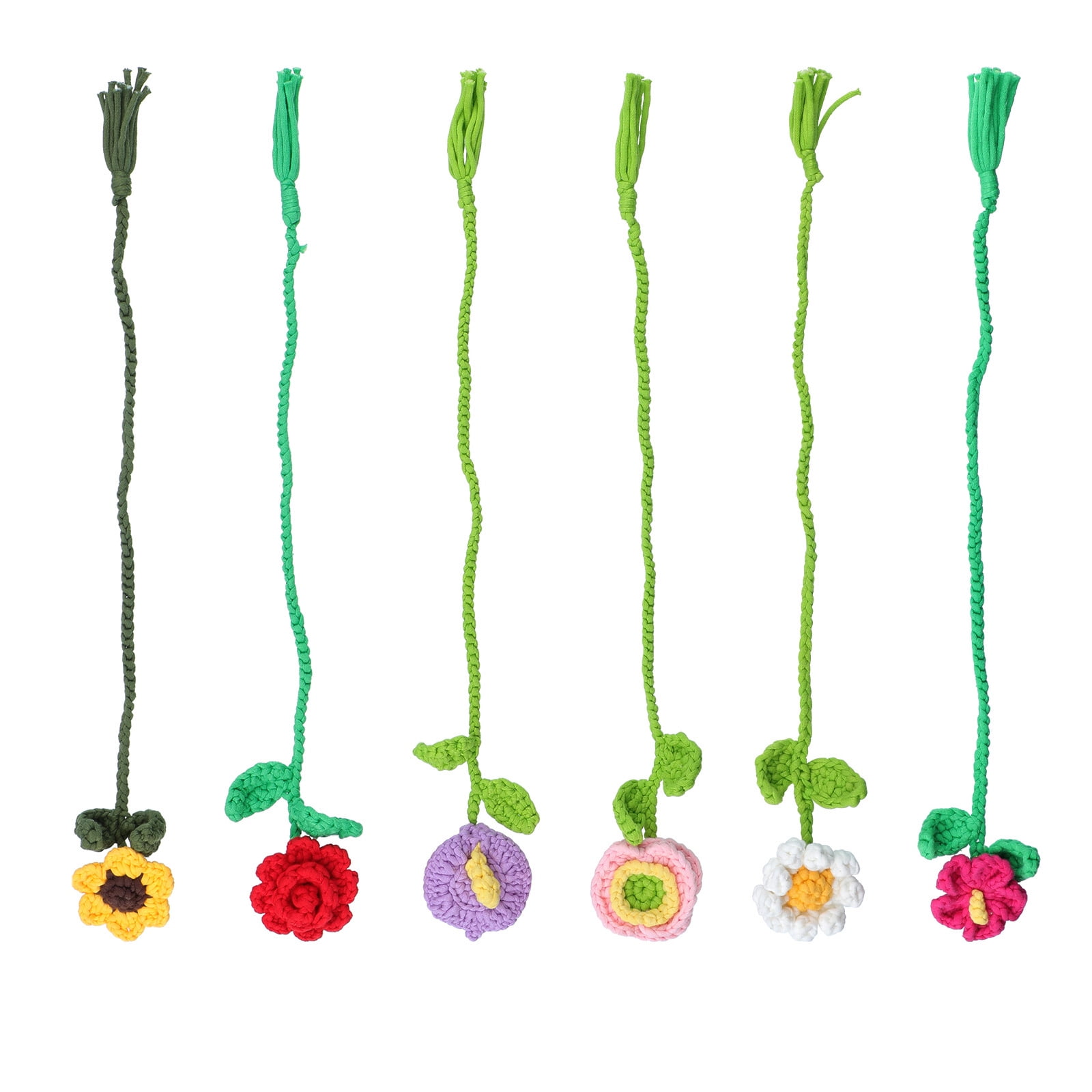 Crochet Flower Bookmarks Set Knitting Supplies with Step-by-Step Video ...