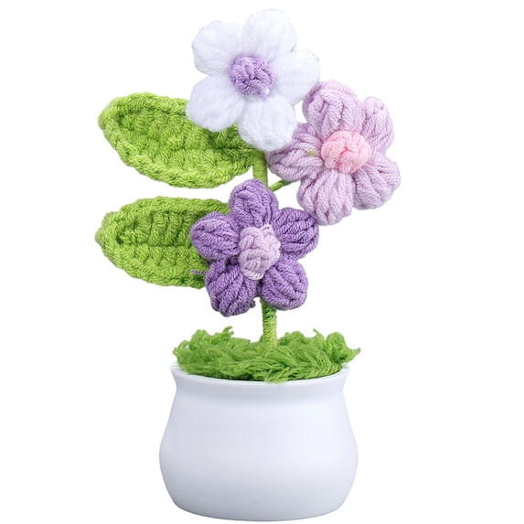 Crochet Flowers Knitting Flower Colorful Purple Forget Me Not ...