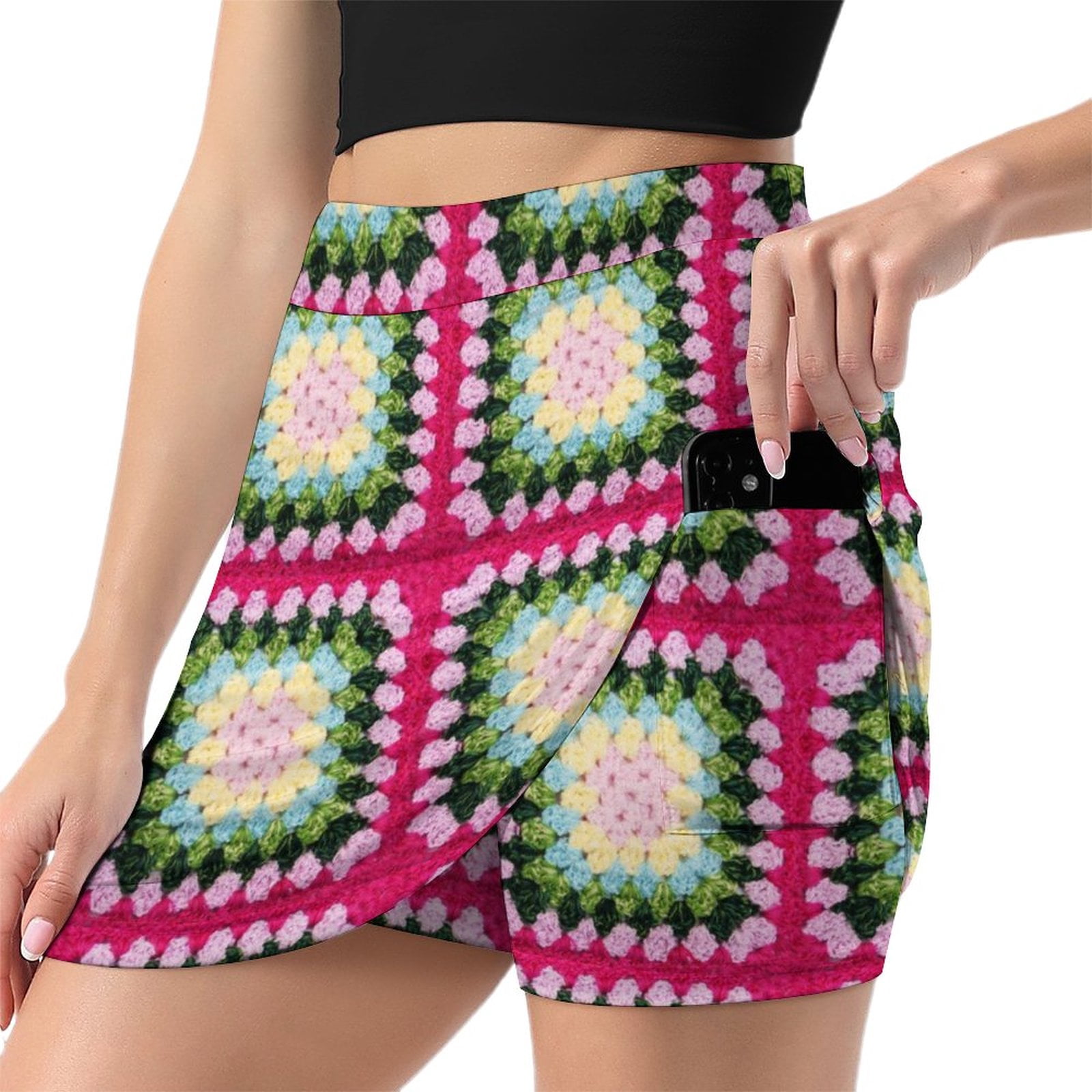 Crochet Granny Square Light proof trouser skirt summer skirts dresses ...