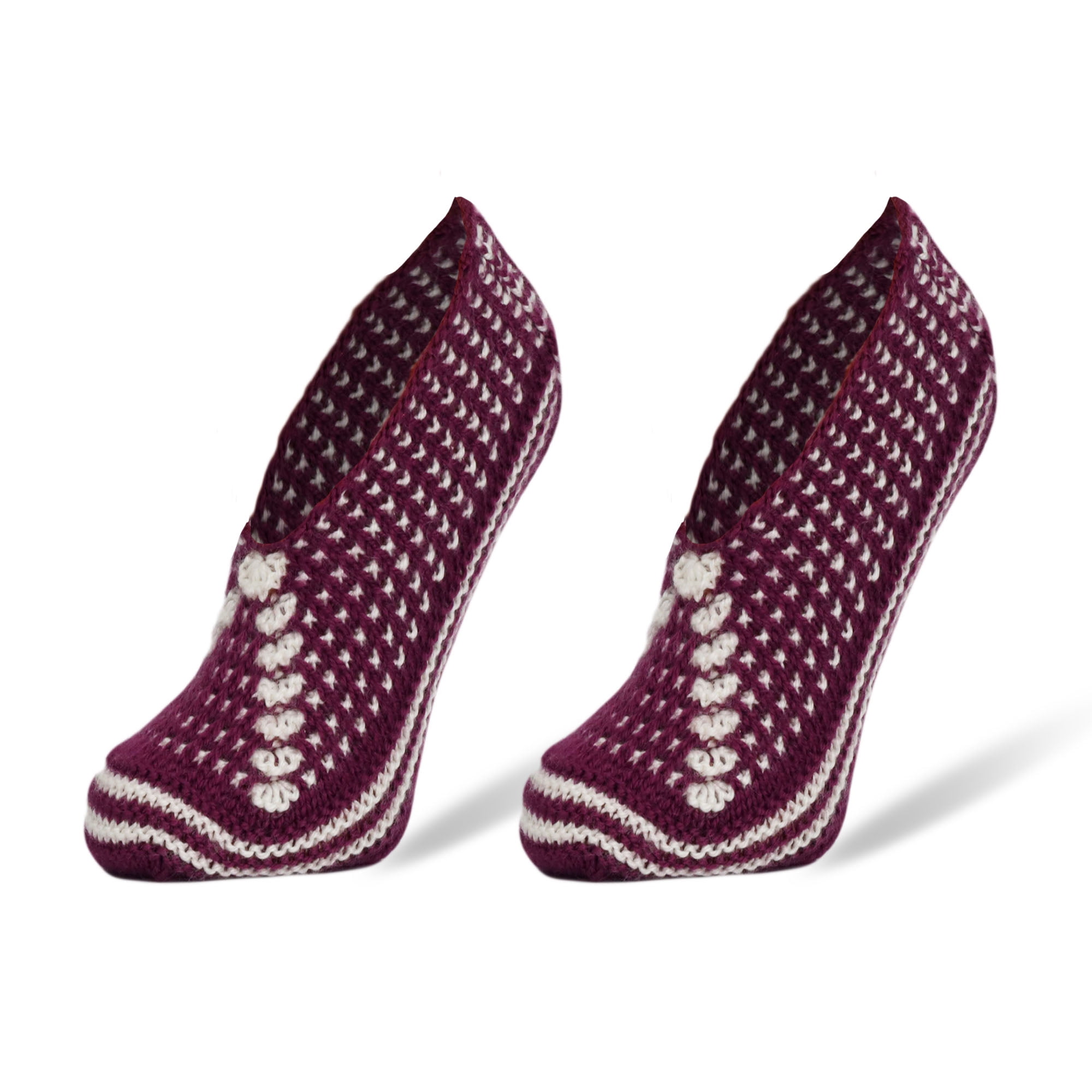 Crochet Hand Knit Slippers for Women Socks 1 Pair Shoe Size 5-7 (S12 ...