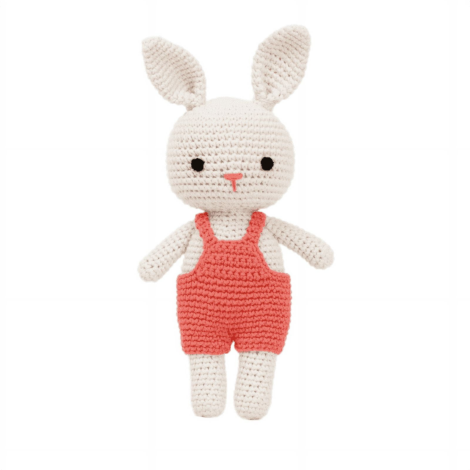 Crochet Handmade Large Rabbit in Overalls Amigurumi Toy – Charming ...