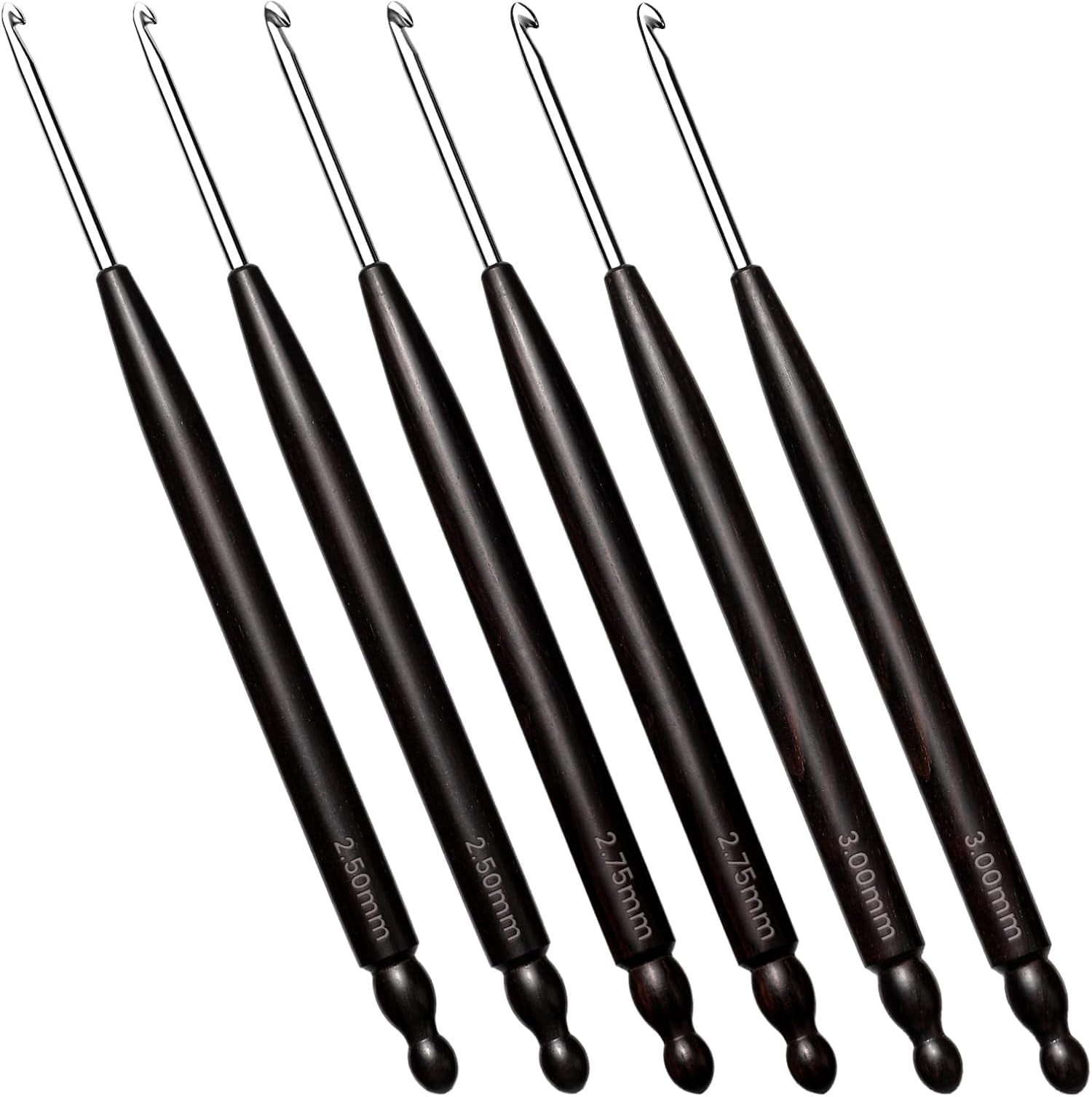 Crochet Hooks, 6 count 2.5mm, 2.75mm, 3.0mm Small Crochet Hooks for ...