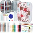 Crochet Hooks Kit with Case, 85-Piece Crochet Hooks Set, Ergonomic ...