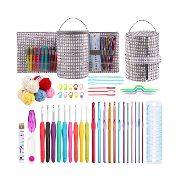 Crochet Hooks Knitting Set Practical Crochet Hooks Set Ergonomic Handle ...