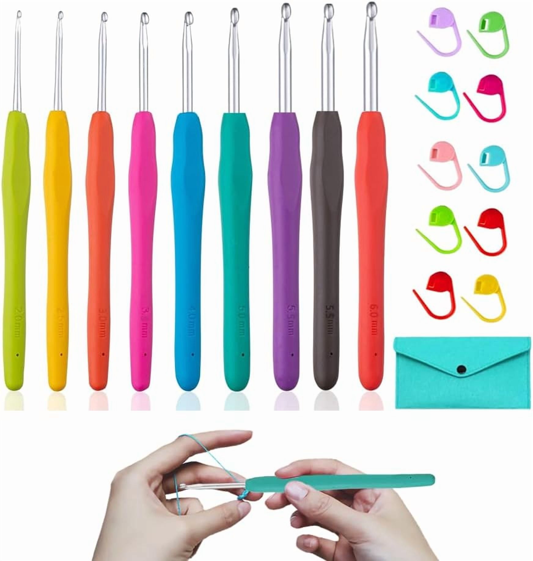 Crochet Hooks Set, 9 Sizes Crochet Hooks with Case 2.0mm~6.0mm ...