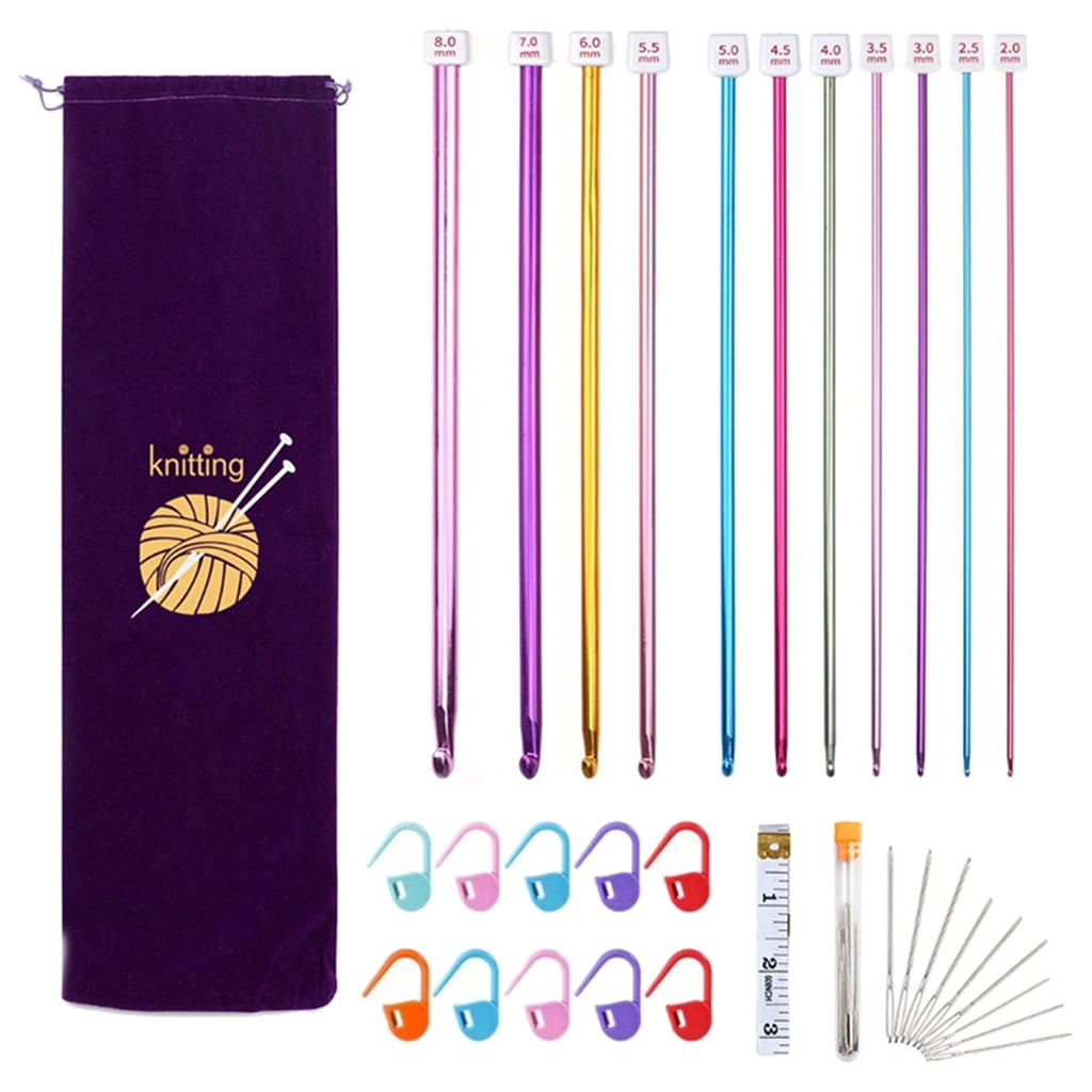 Crochet Hooks Set with Organizer Case for Adults Extra Long Knitting ...