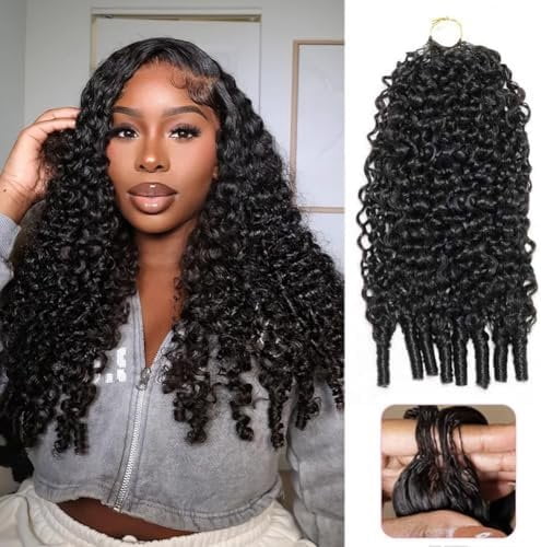 Crochet Human Hair 50G Burmese Curly Knotless Human hair Pre-sparated ...