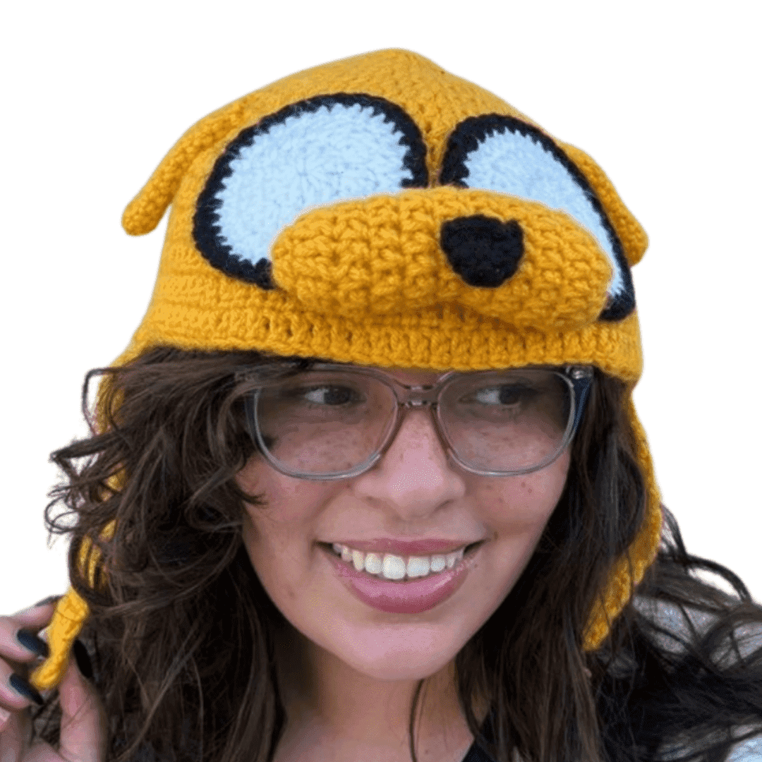 Crochet Jake the Dog Inspired Character Hat | Cartoon Cosplay Beanie ...