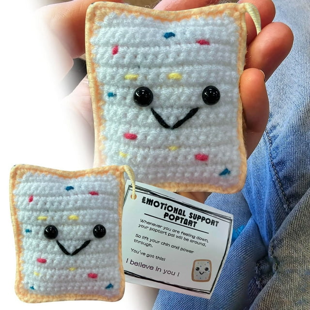 Crochet Keychain Emotional Support PopTart Emotional Sustenance ...