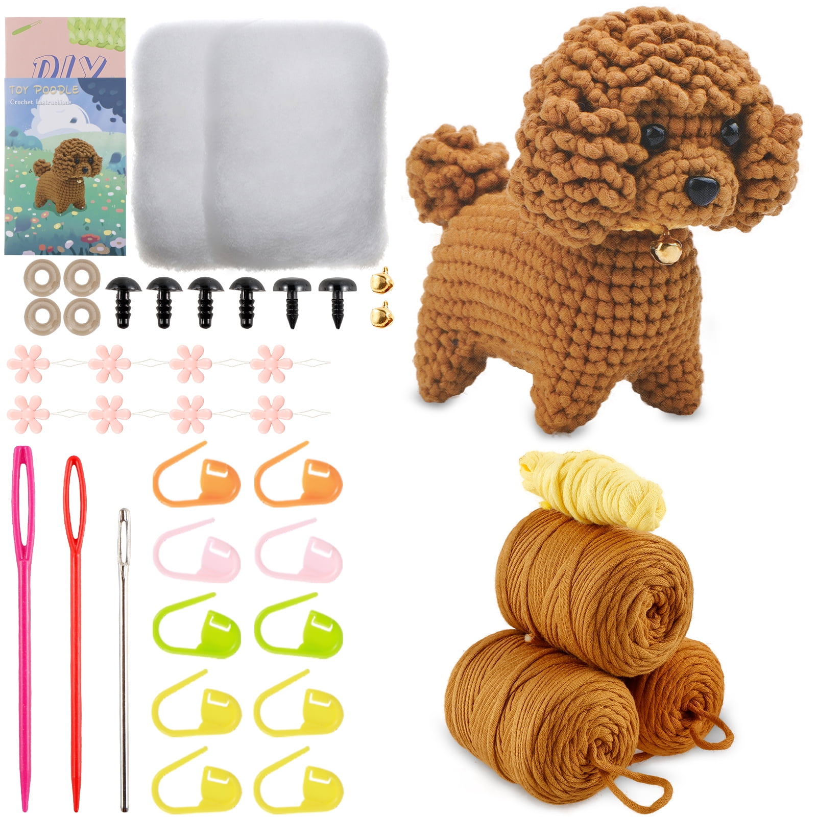 Crochet Kit for Beginners Complete Crochet Animal Knitting Kit Adorable ...