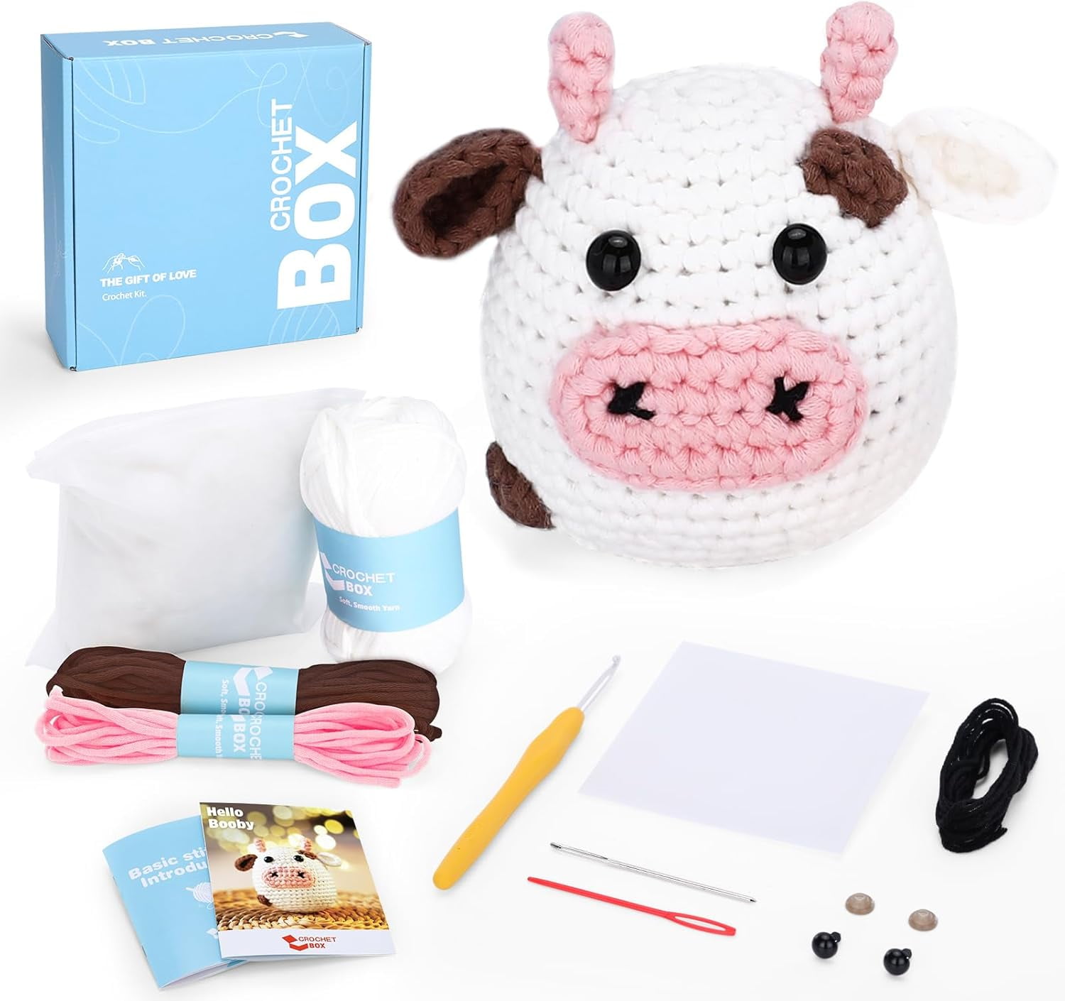 Crochet Kit for Beginners: Highland Cow Crochet Kit, Learn to Crochet ...