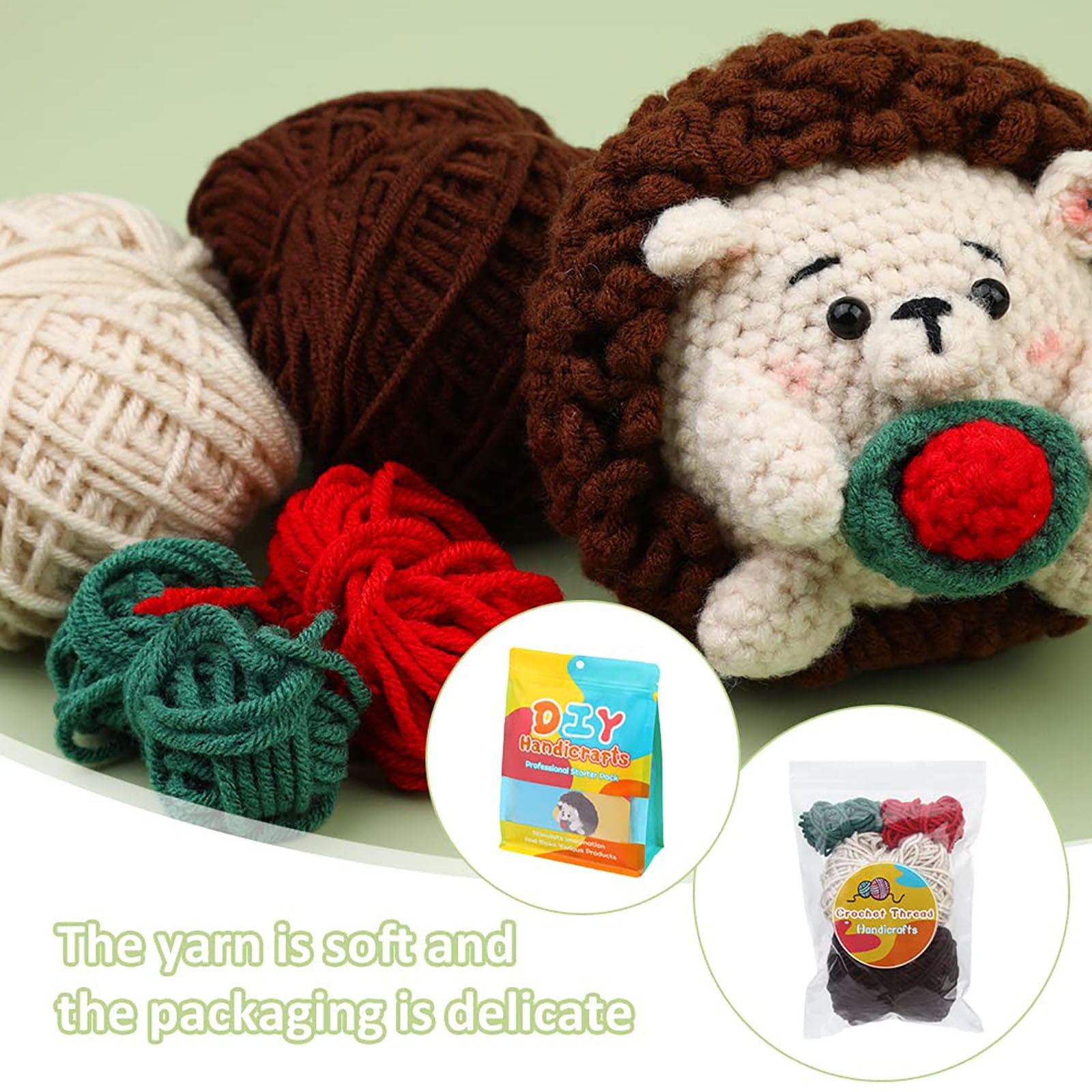 Crochet Kit for Beginners, Learn to Crochet Amigurumi Stuffed Animal ...