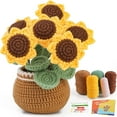 Crochet Kit for Beginners, Sunflower Crochet Kit Beginner Crochet ...