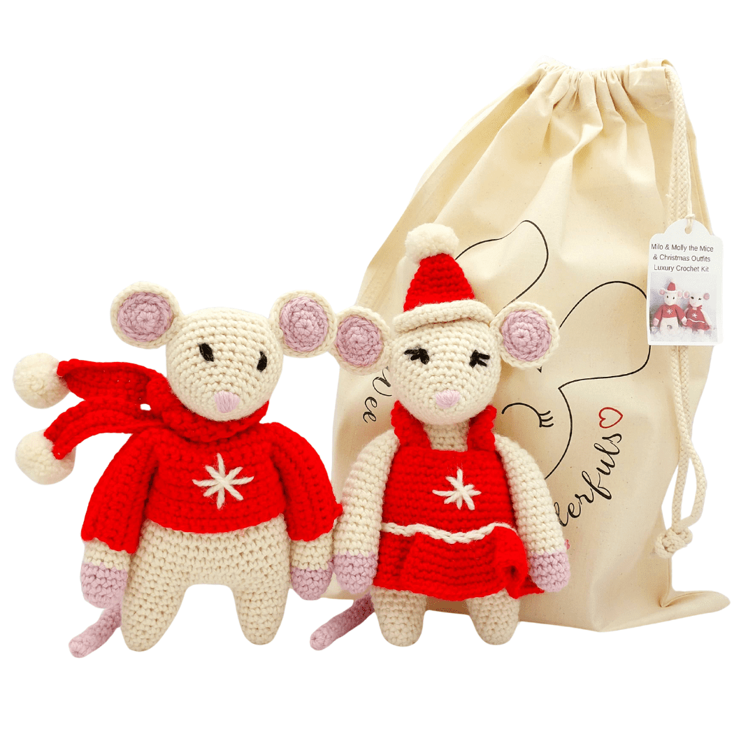 Crochet Kit - Christmas Mice Cute Crochet Toy Amigurumi Kit - Walmart.com