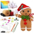Crochet Kit for Beginner,Gingerbread Man Crochet Kit with Step-by-Step ...