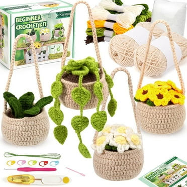Craftbud Crochet Kit for Begginers, Crochet Kits 1100 Yards Yarn For ...