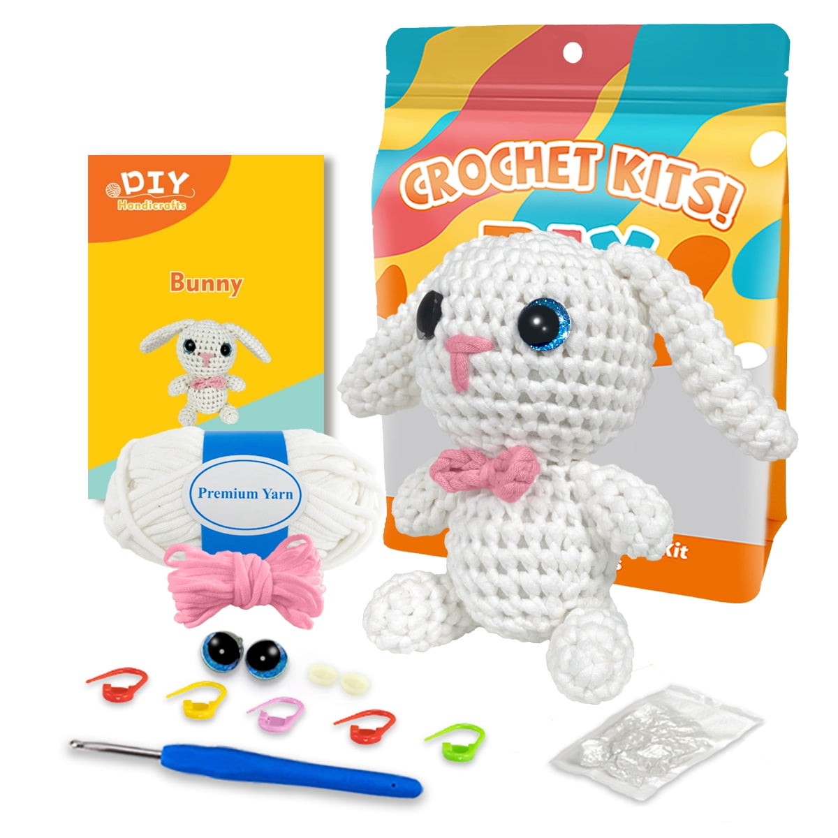 Crochet Kit for Beginners,Animals Crafts Knitting Starter Set for ...