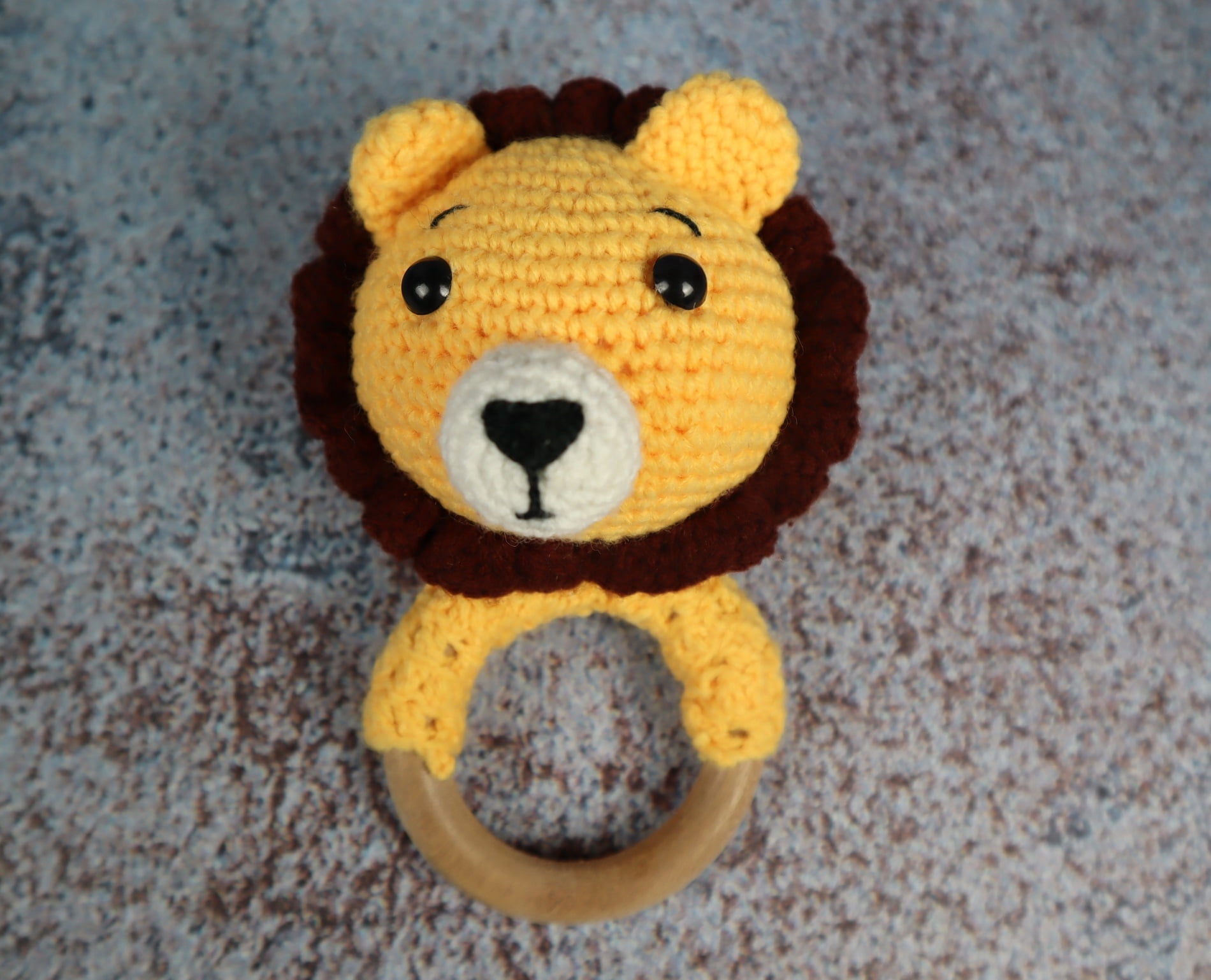 Sutra Crochet Lion Teether Rattle And Pacifier Stuffed Animal Toy| Gift ...