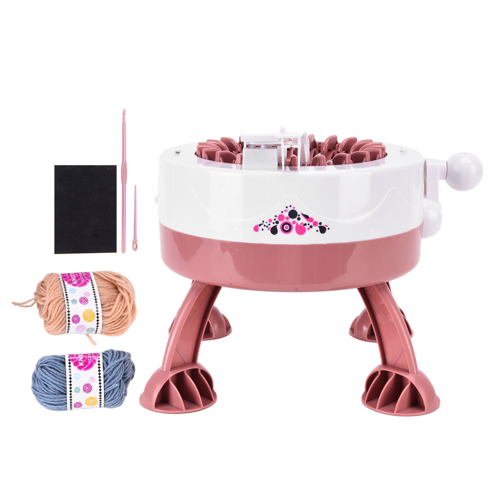 Crochet Machine, Circular Simple Coral Red Hand Knitting Machine For ...