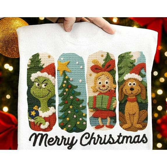 Crochet Merry Christmas Coquette , Christmas Green Monster, Yarn Xmas ...