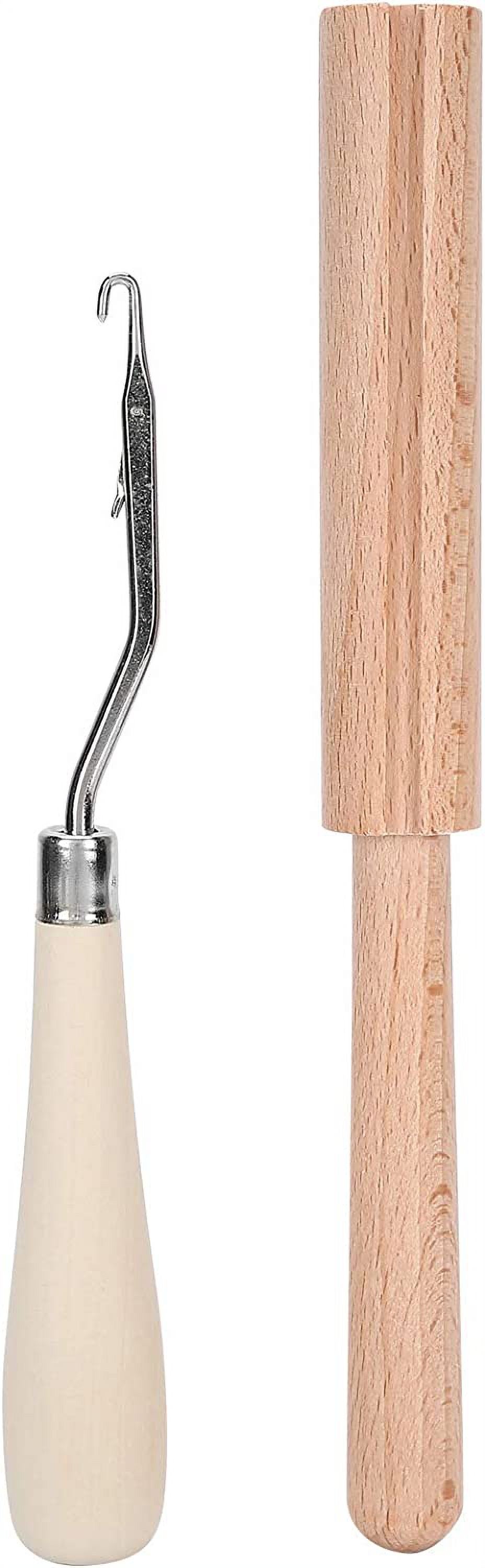 Crochet Needle, Bent Latch Hook Tool Comfortable Handle Easy to Grasp ...