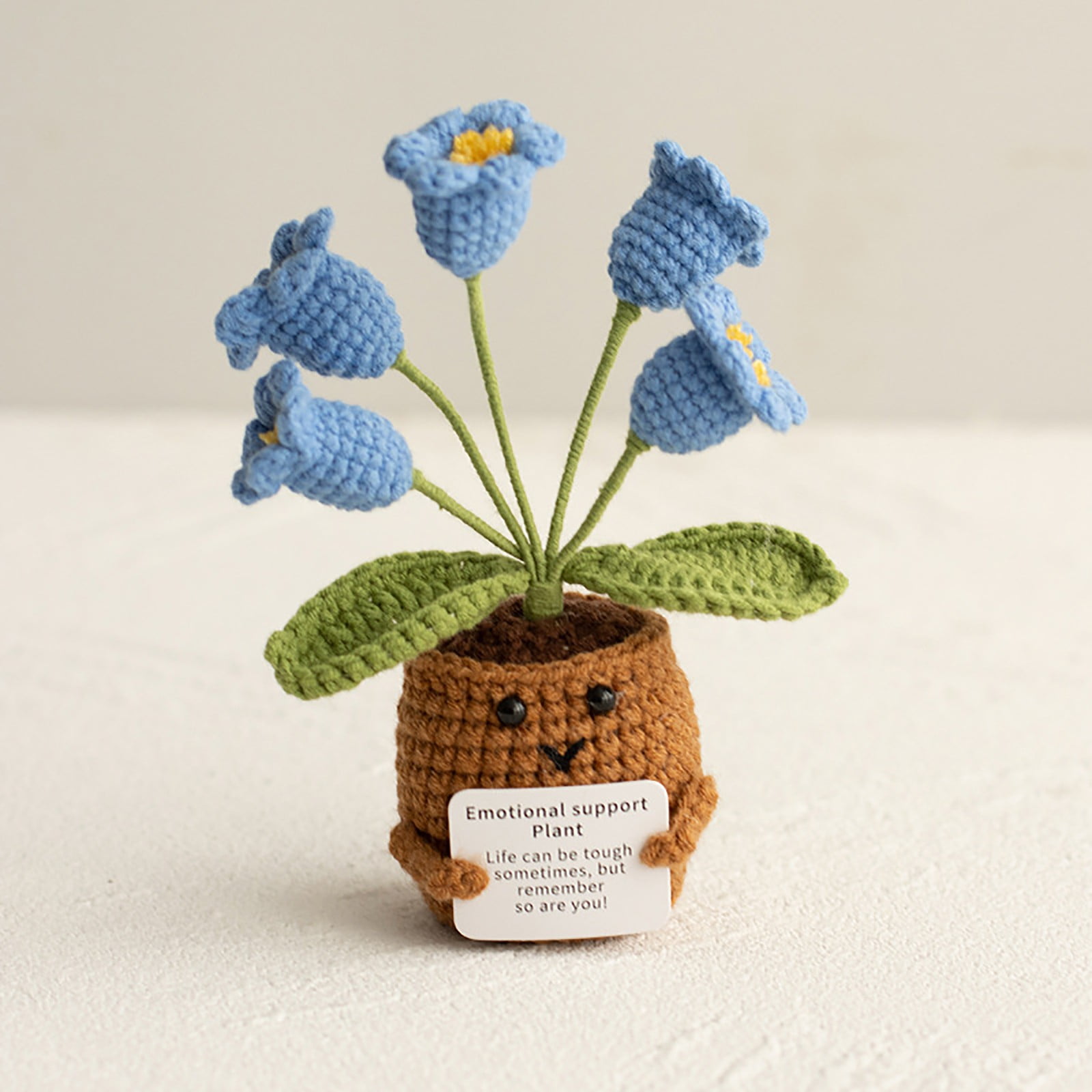 Crochet Plant Kit, Mini DIY Wool Yarn Artificial Potted Decoration ...