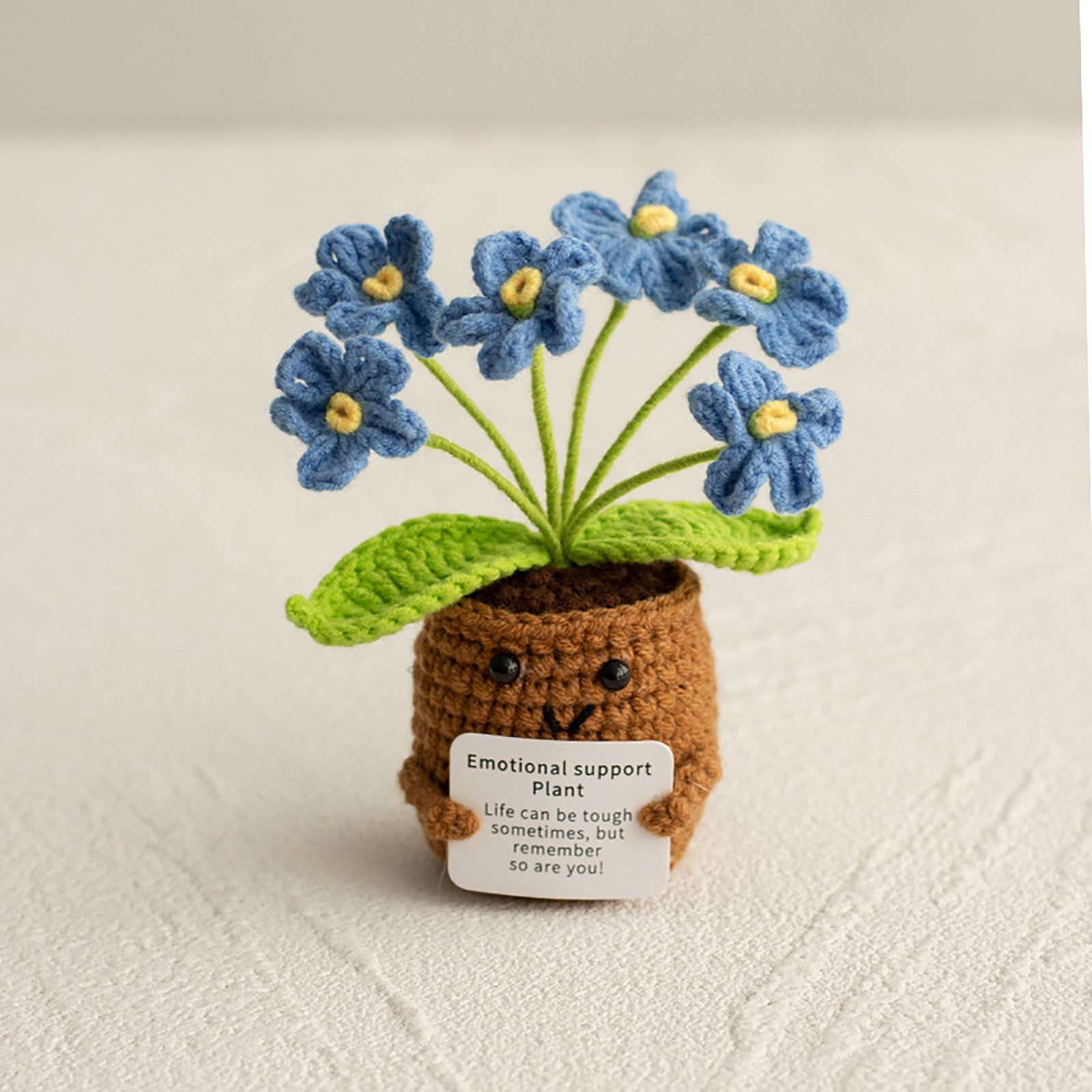 Crochet Plant Kit, Mini DIY Wool Yarn Artificial Potted Decoration ...