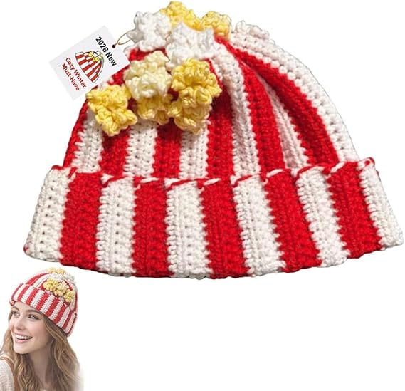 Crochet Popcorn Hat,Handmade Chunky Slouchy Beanie Unisex,Your New Go ...
