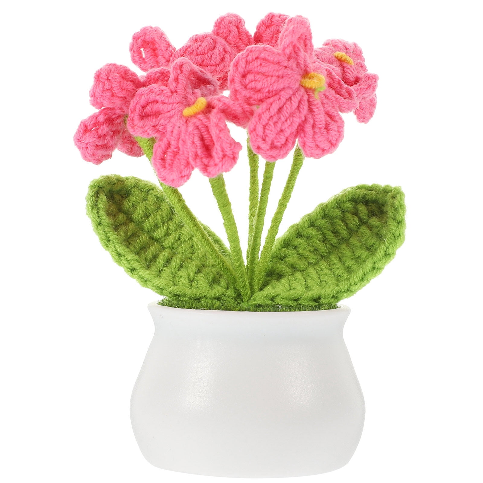Crochet Potted Flower DIY Handcraft Gift Crochet Flower Desk Home ...