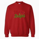Crochet Print Merry Bright Vintage Holiday Festive Style Sweatshirt, up ...