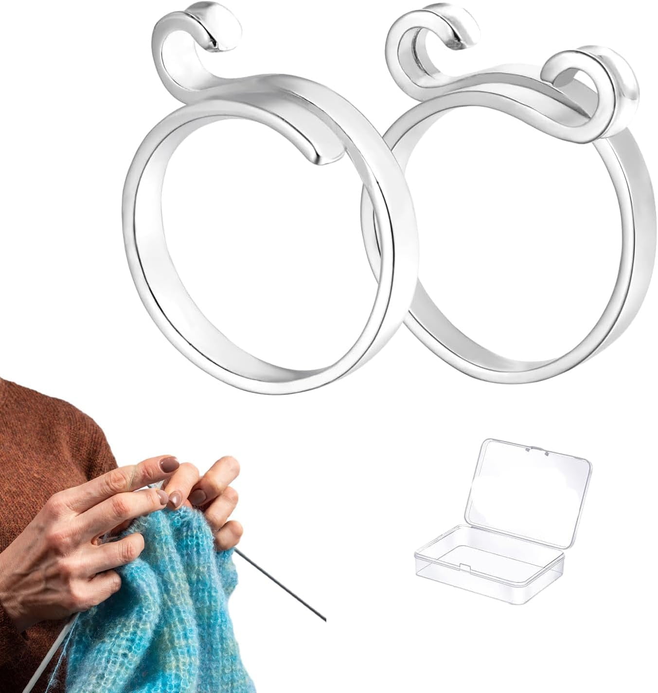 Crochet Ring For Finger | Knitting Ring | Adjustable Crochet Ring ...