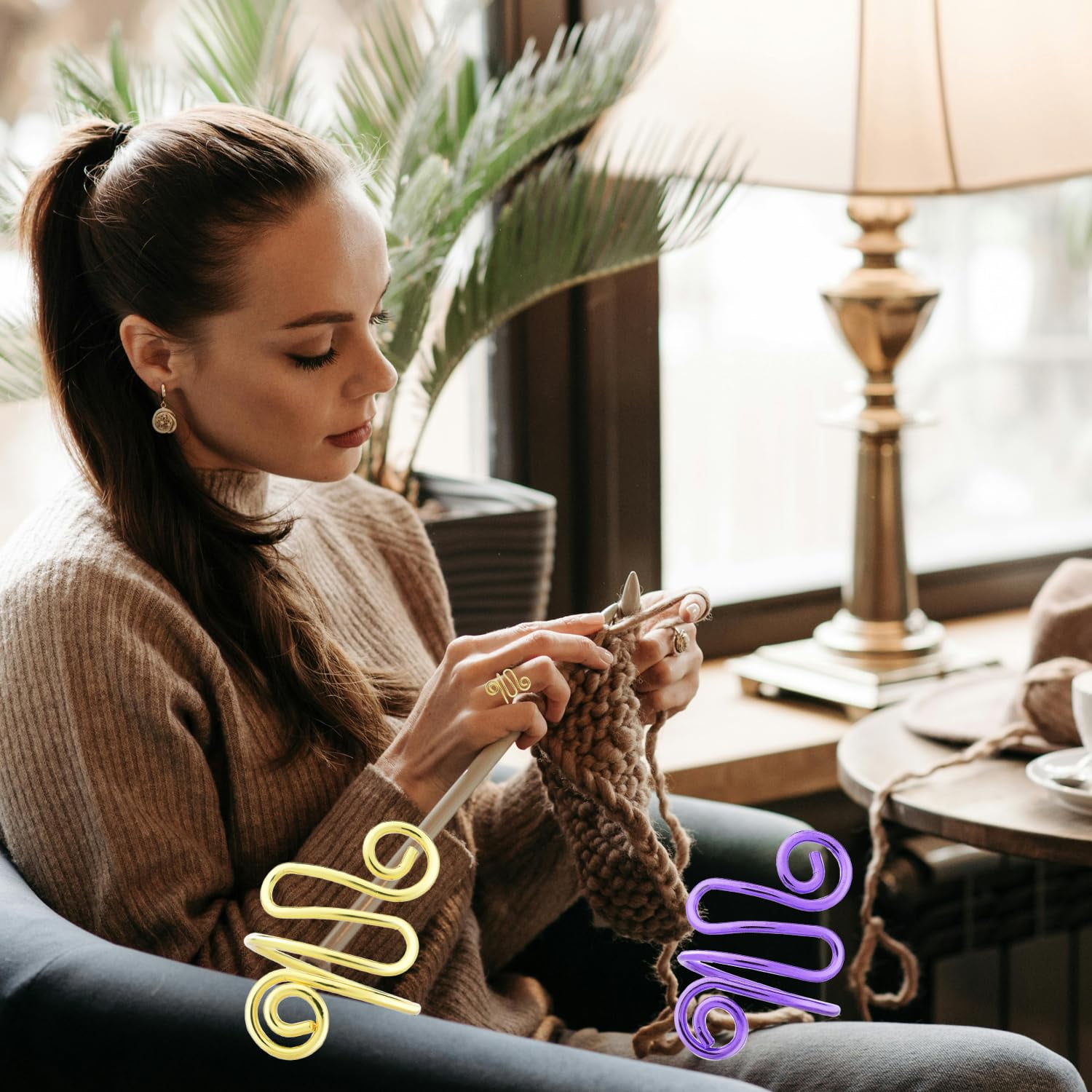 Crochet Rings for Crocheting, Crochet Tension Ring for Finger Yarn Ring ...